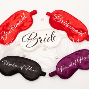 Personalized Eye Masks, Customized Sleep Masks, Bridesmaids Masks, I Do ...
