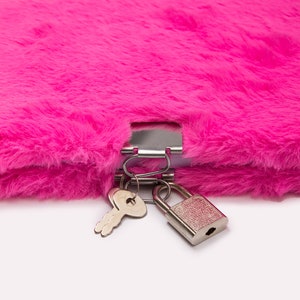 Custom Name Fluffy Diary, Diary With Lock and Key, Personalized Journal ...