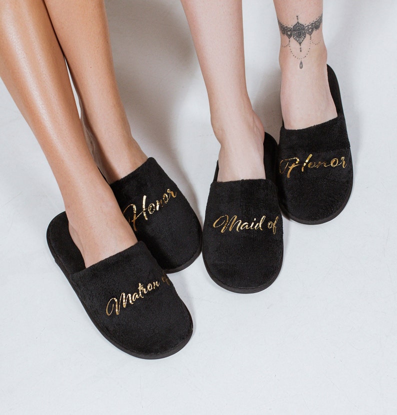 Bridesmaid Slippers, Party Matching Slippers, Bachelorette Gifts ...