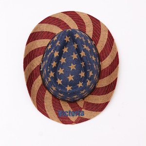 Unisex Custom America Flag Cowboy Hat, USA Flag Unisex Cowboy Hat ...