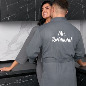 Custom Mr and Mrs Waffled Robes, Matching Robes for Couple, Groom and ...