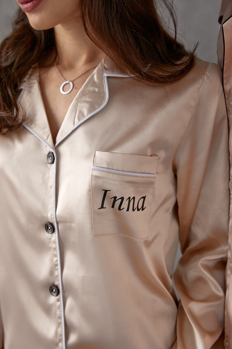 Mr and Mrs Custom Satin Pajamas Personalized Pajamas for - Etsy