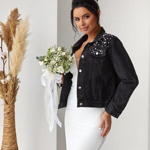 Mrs Wedding Jean Jacket, Custom Name Jacker for Bride, Custom Bridal ...