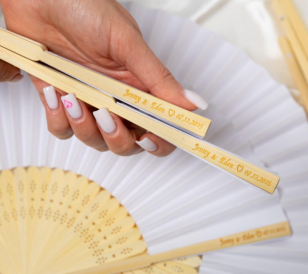 Wooden Wedding Fans, Personalized Fans, Custom Hand Fan, Bulk Wedding ...