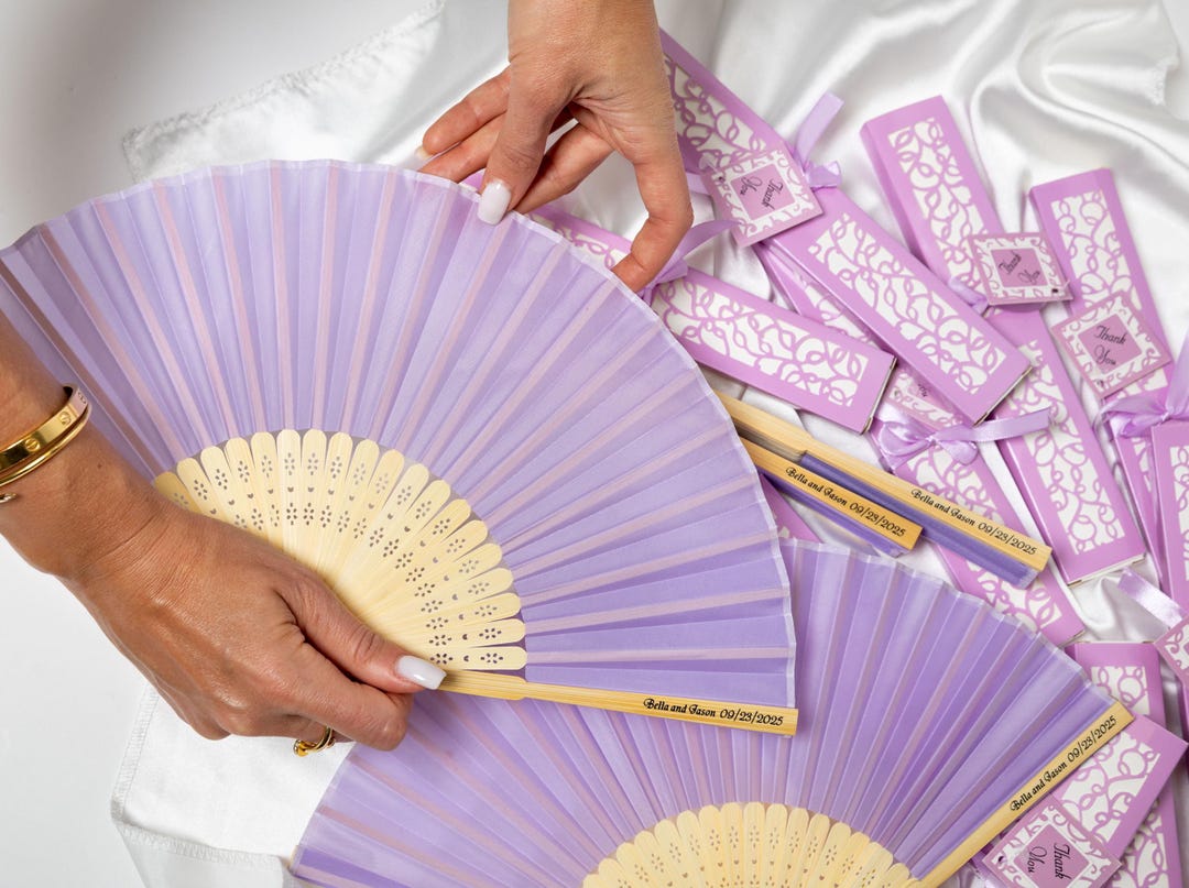 Personalized Wedding Fan Favors, Custom Party Fans, Bulk Wedding Funs ...