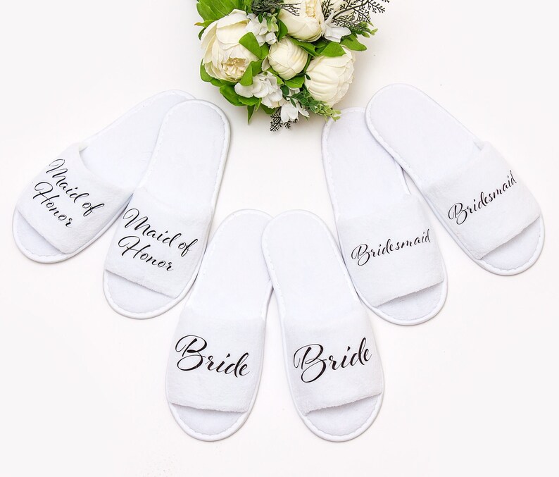 Bridesmaid Slippers, Party Matching Slippers, Bachelorette Gifts ...