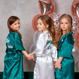 Custom Kids Satin Robes, Spa Kids Party Robes, Personalized Robes ...