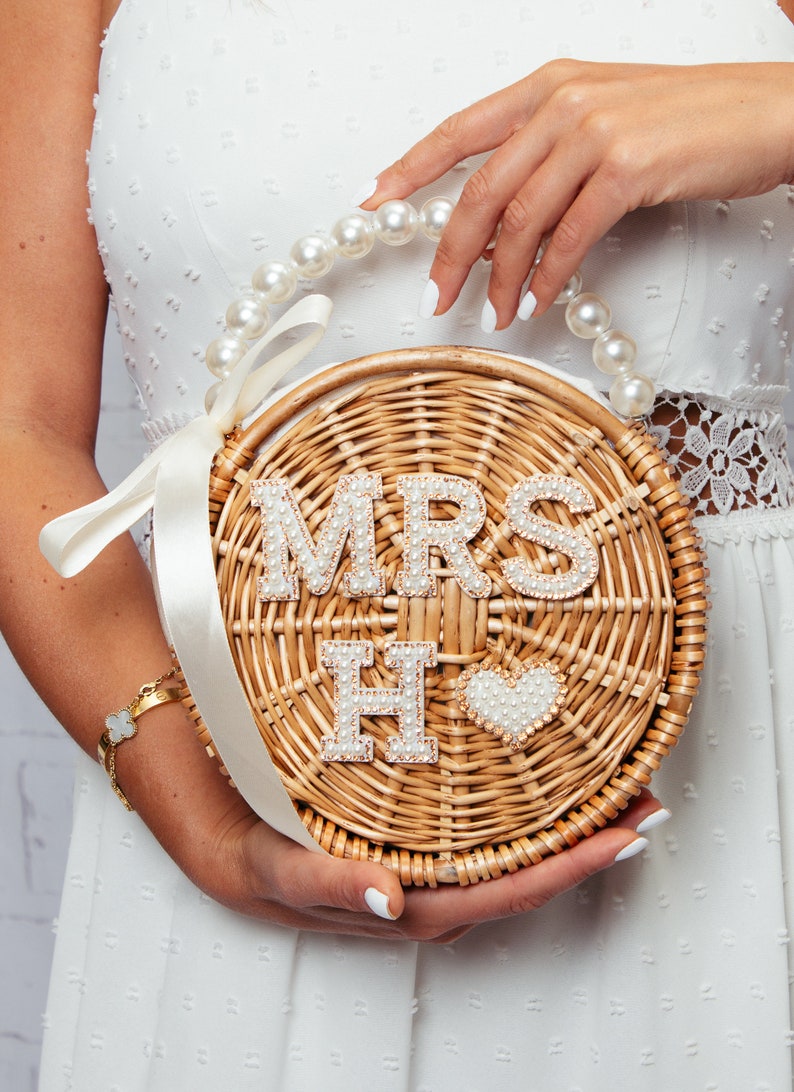 Beach Small Straw Bag Bride Bag Wedding Day Gifts Wedding - Etsy