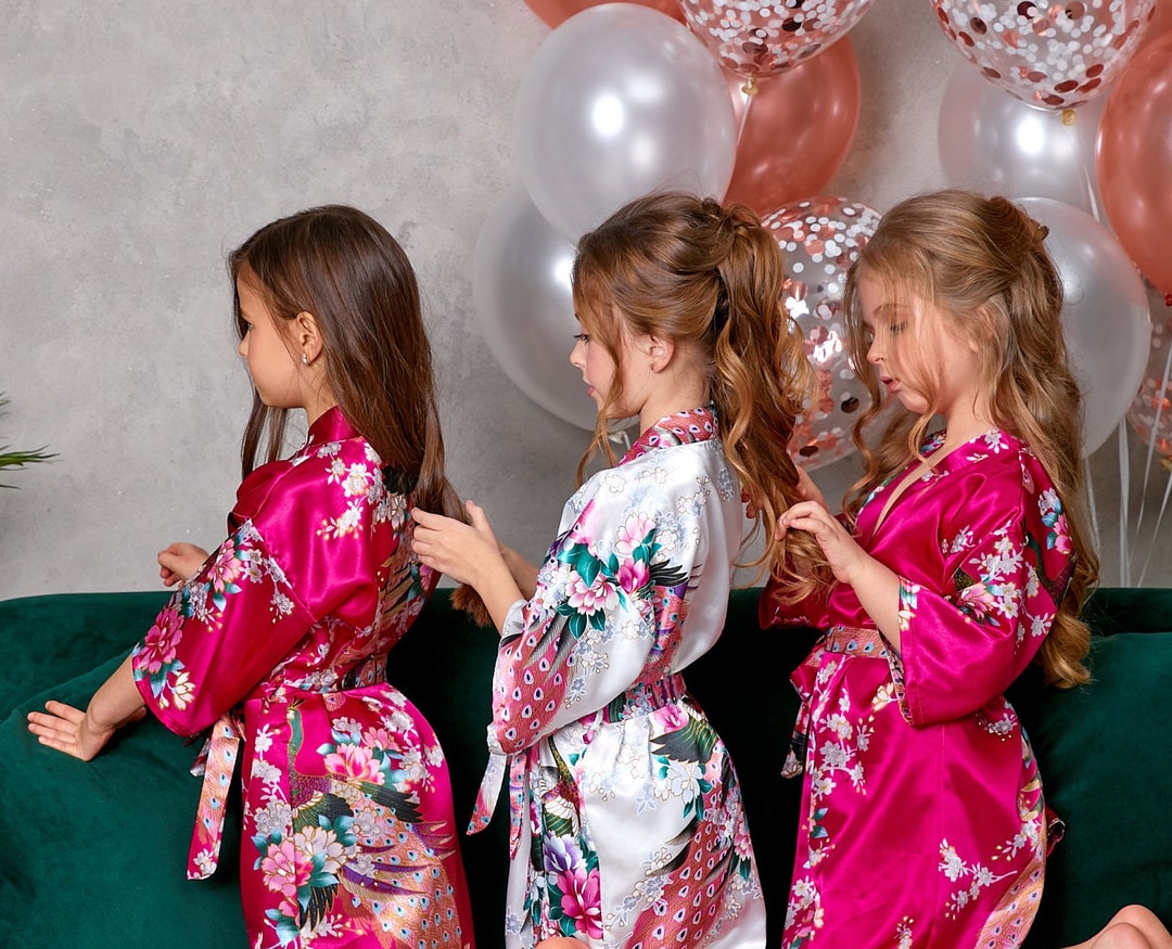 Birthday Spa Party Robes for Kids, Bridesmaid Custom Robes, Flower Girl ...