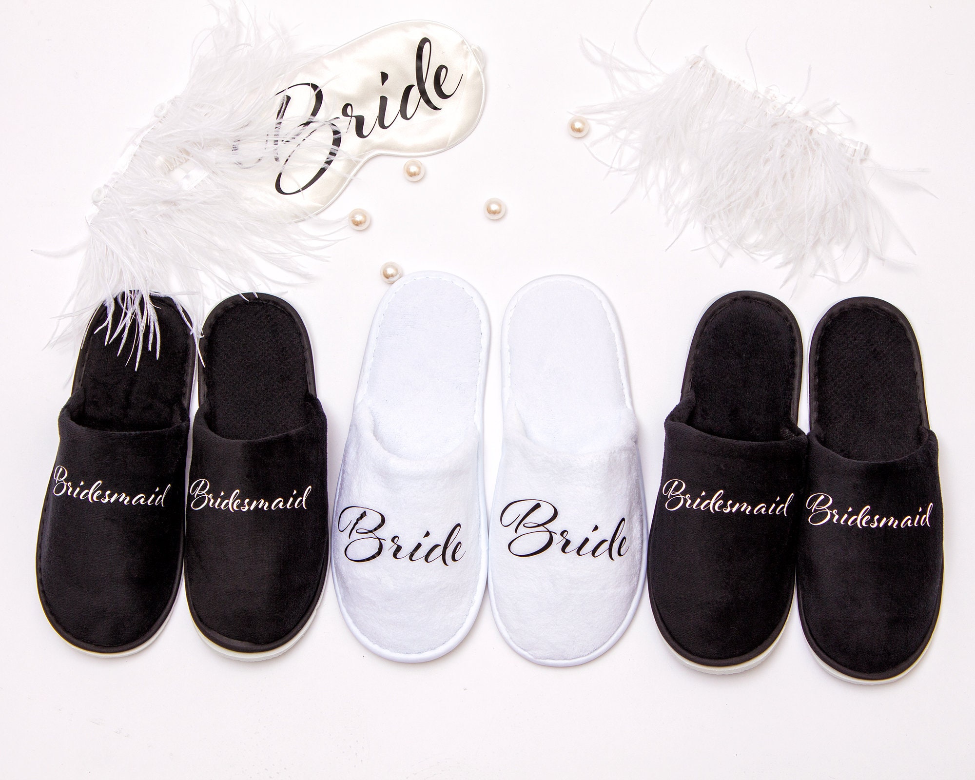 Bridesmaid Slippers, Party Matching Slippers, Bachelorette Gifts ...