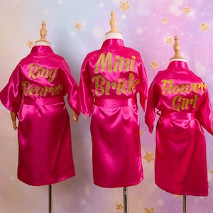 Custom Kids Satin Robes, Spa Kids Party Robes, Personalized Robes ...