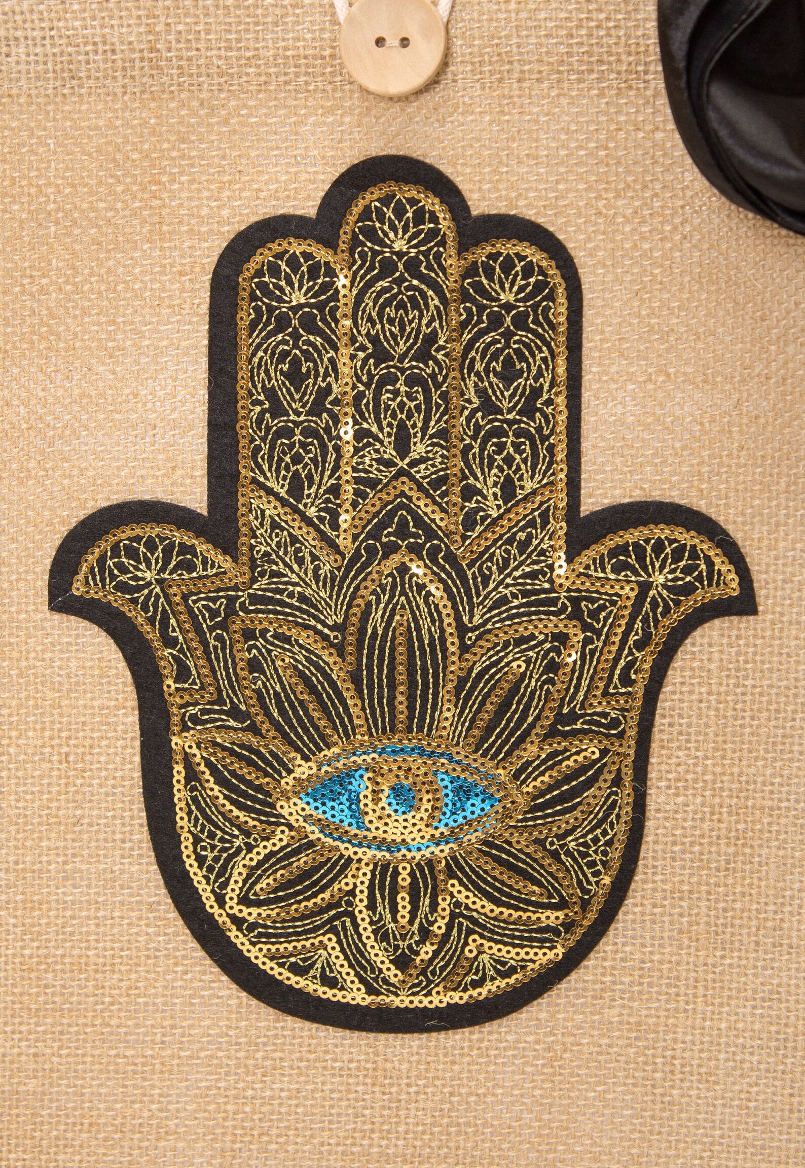 Tote Bag With Hamsa Hand, Evil Eye Protection Tote Bag, Hamsa Bag, Hand ...