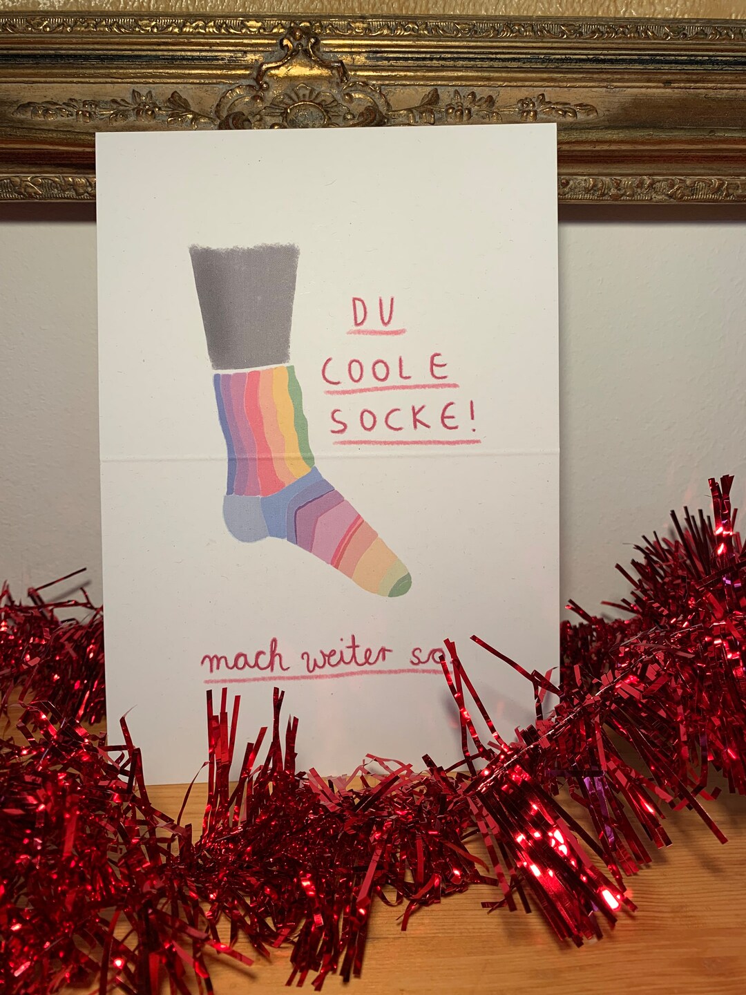 Greeting Card "you Cool Sock" With Envelope | Birthday Card | Gift ...