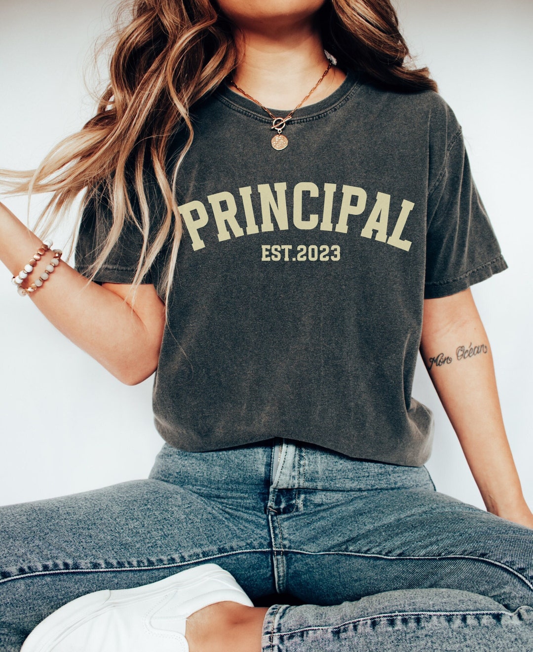Custom Principal T-shirt, Comfort Colors Shirt, Gift for Principal, Personalized School Tshirt ...