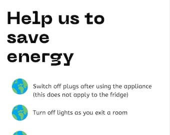 reduce energy consumption poster