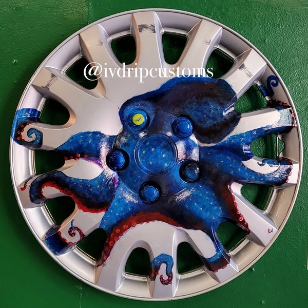 Painted Hubcap - Etsy