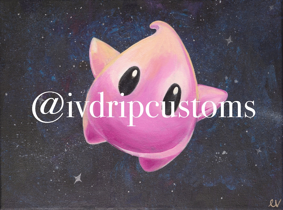 Pink Super Mario Galaxy Luma on Space Background Print - Etsy