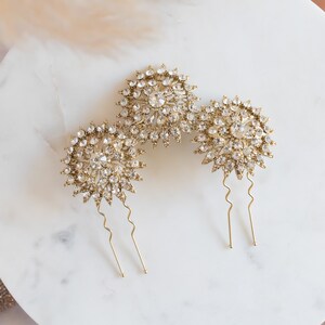 Crystal Rhinestone Gold Hair Comb, Art Deco Style Bridal Headpiece ...