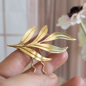 Gold Leaf Bridal Hair Pins, Greek Wedding Hair Accessories - Etsy