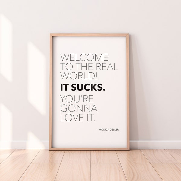 Friends Welcome to the Real World - Etsy
