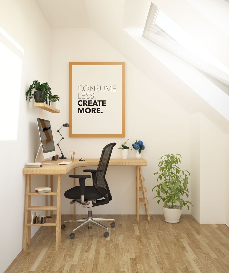 Consume Less Create More Printable Everyday Wall Art Simple - Etsy
