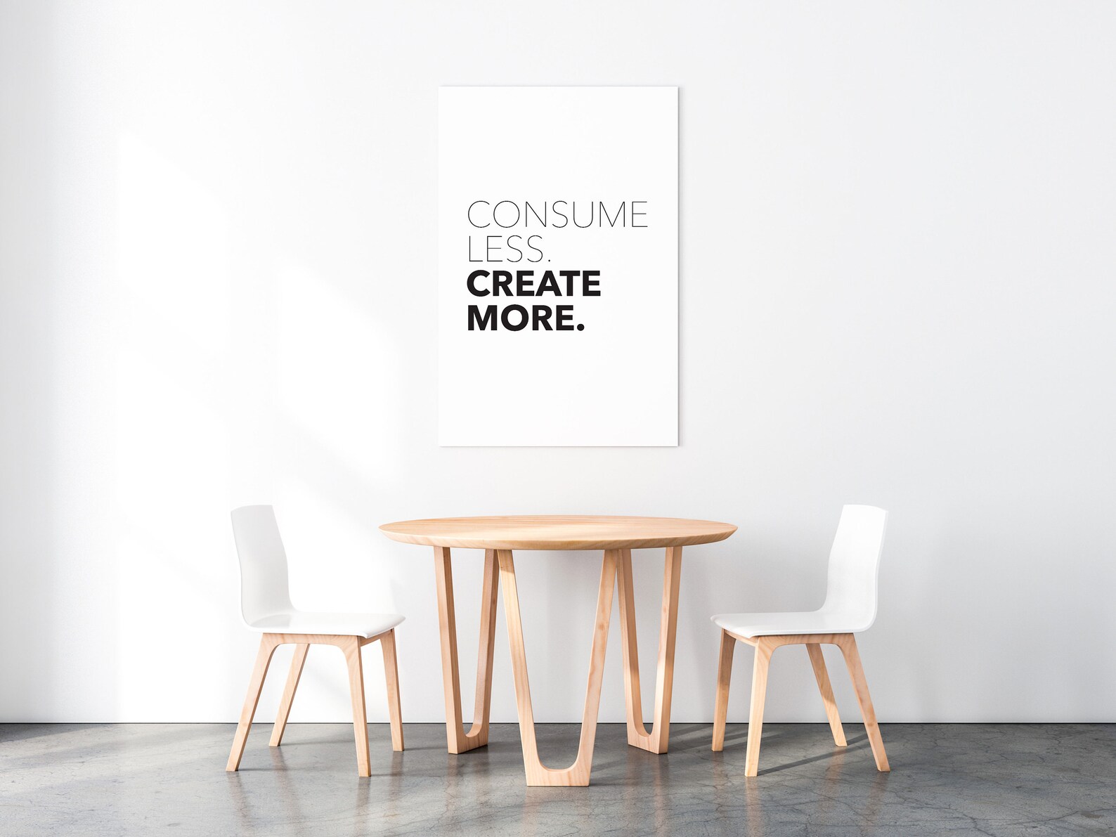 Consume Less Create More Printable Everyday Wall Art Simple and Modern ...