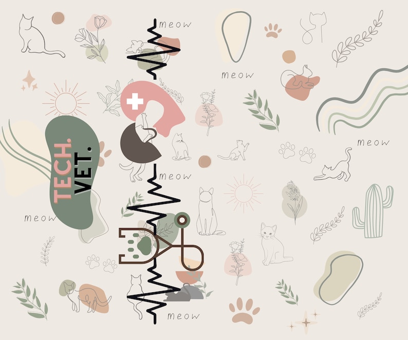 Vet Tech Tumbler Wrap Digital Download - Etsy