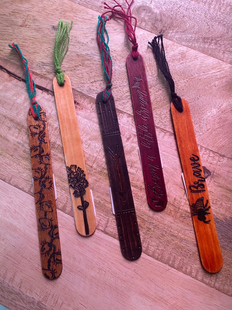 Pyrography Bookmarks - Etsy