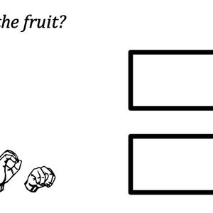 ASL Fruits Activity Sheet (2 Pages) - Etsy