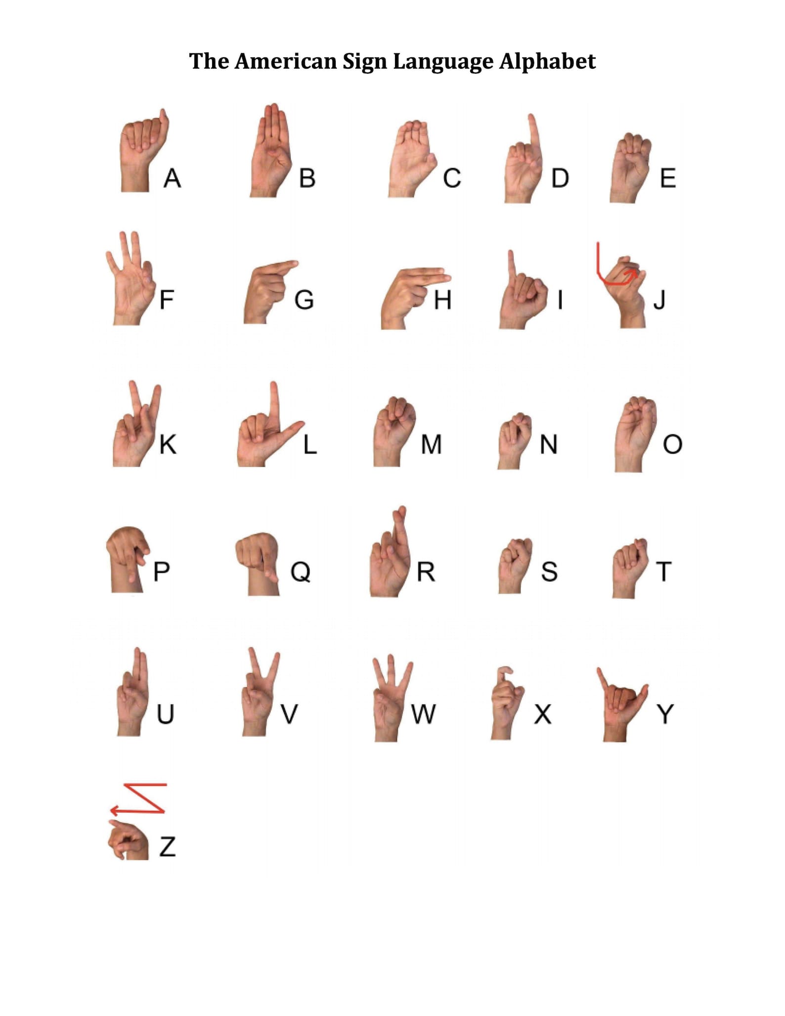 American Sign Language Workbook of Educational Resources (60 Page ...