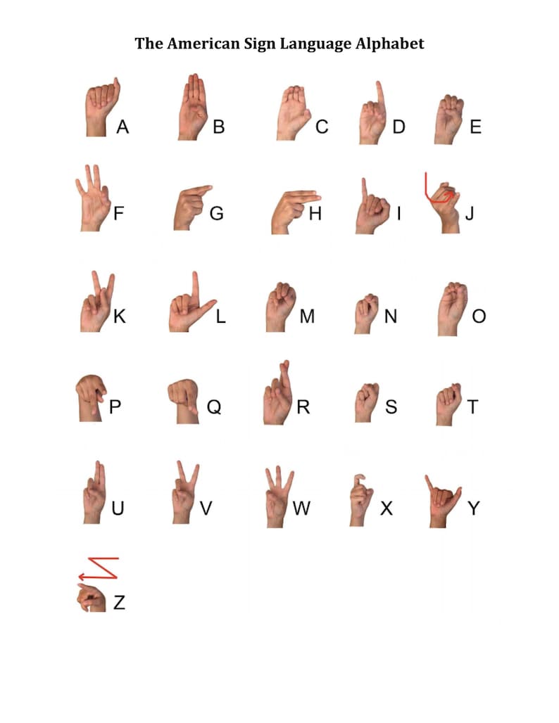 American Sign Language Workbook of Educational Resources (60 Page ...