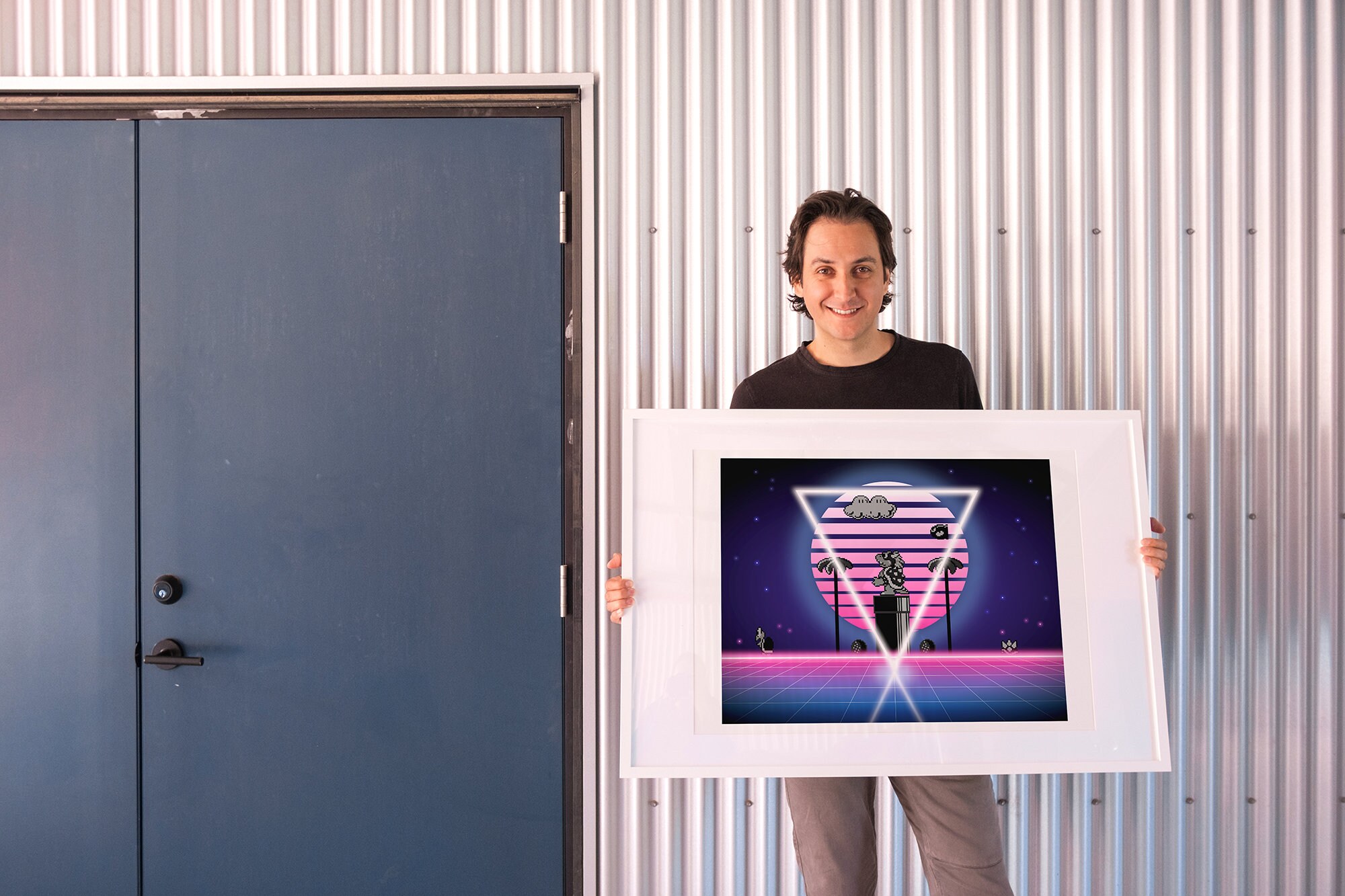 SMB3 Synthwave Pixel Art, Retro Video Game Print, 80's Neon ...