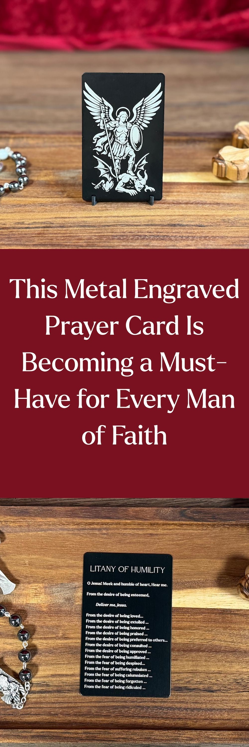 Metal Prayer Card Wallet Sized Catholic Protection Prayer Devotional ...