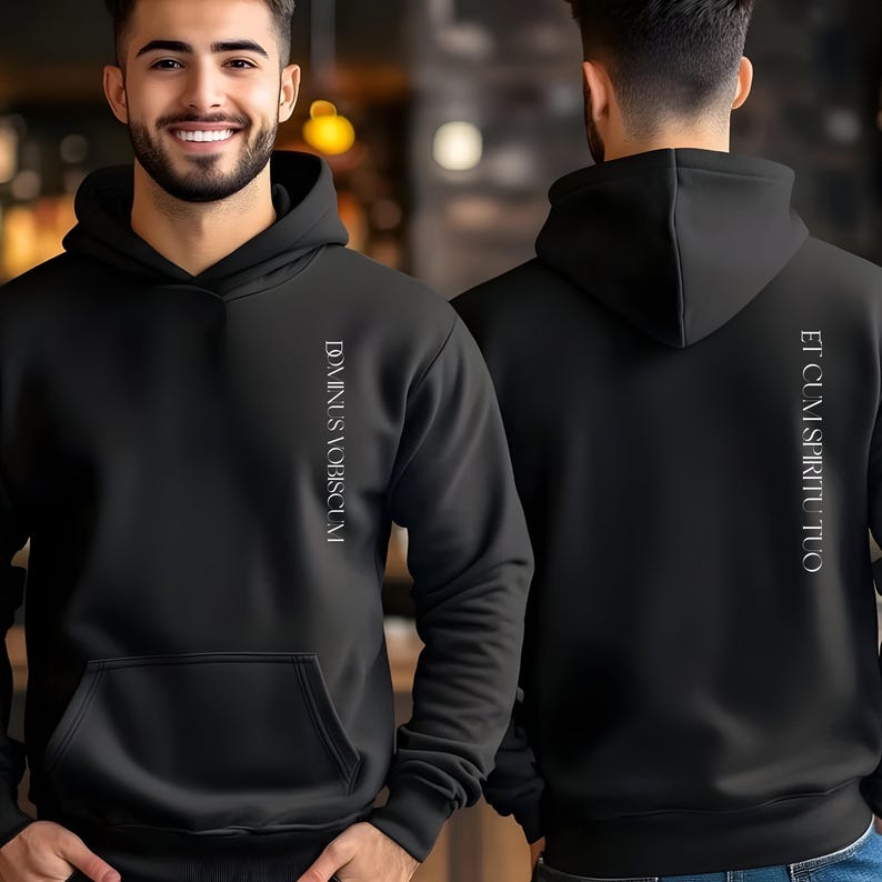 Latin Mass Hoodie Catholic Sweatshirt Gift Son Religious Phrase ...