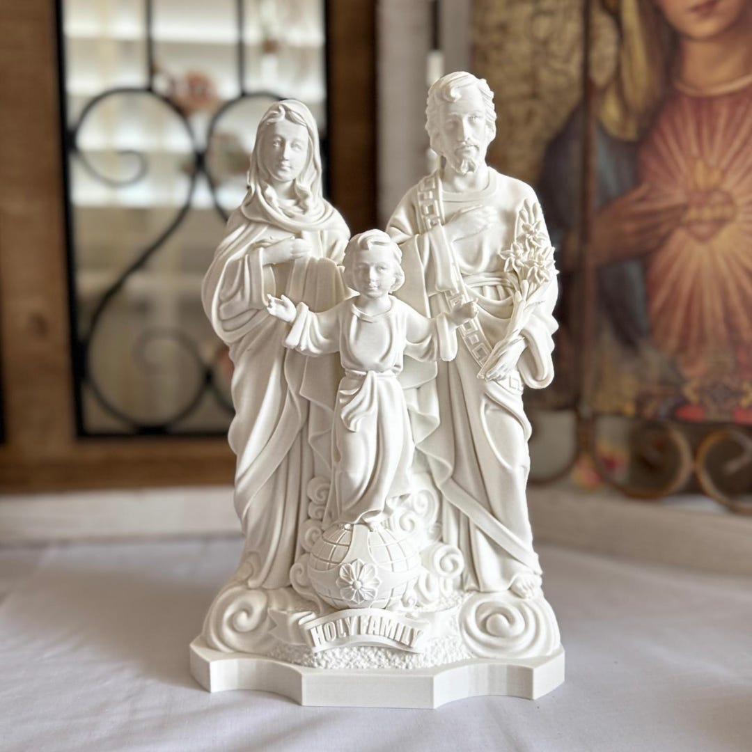 Holy Family Statue Display Stand Alone Decoration for Home Altar ...