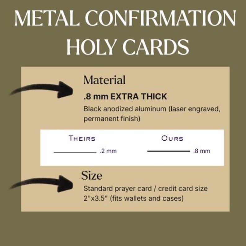 Custom Catholic Confirmation Card Personalized Prayer Metal Keepsake ...