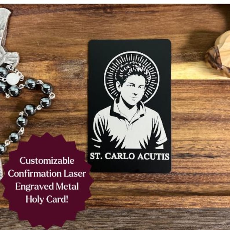 Custom Catholic Confirmation Card Personalized Prayer Metal Keepsake ...