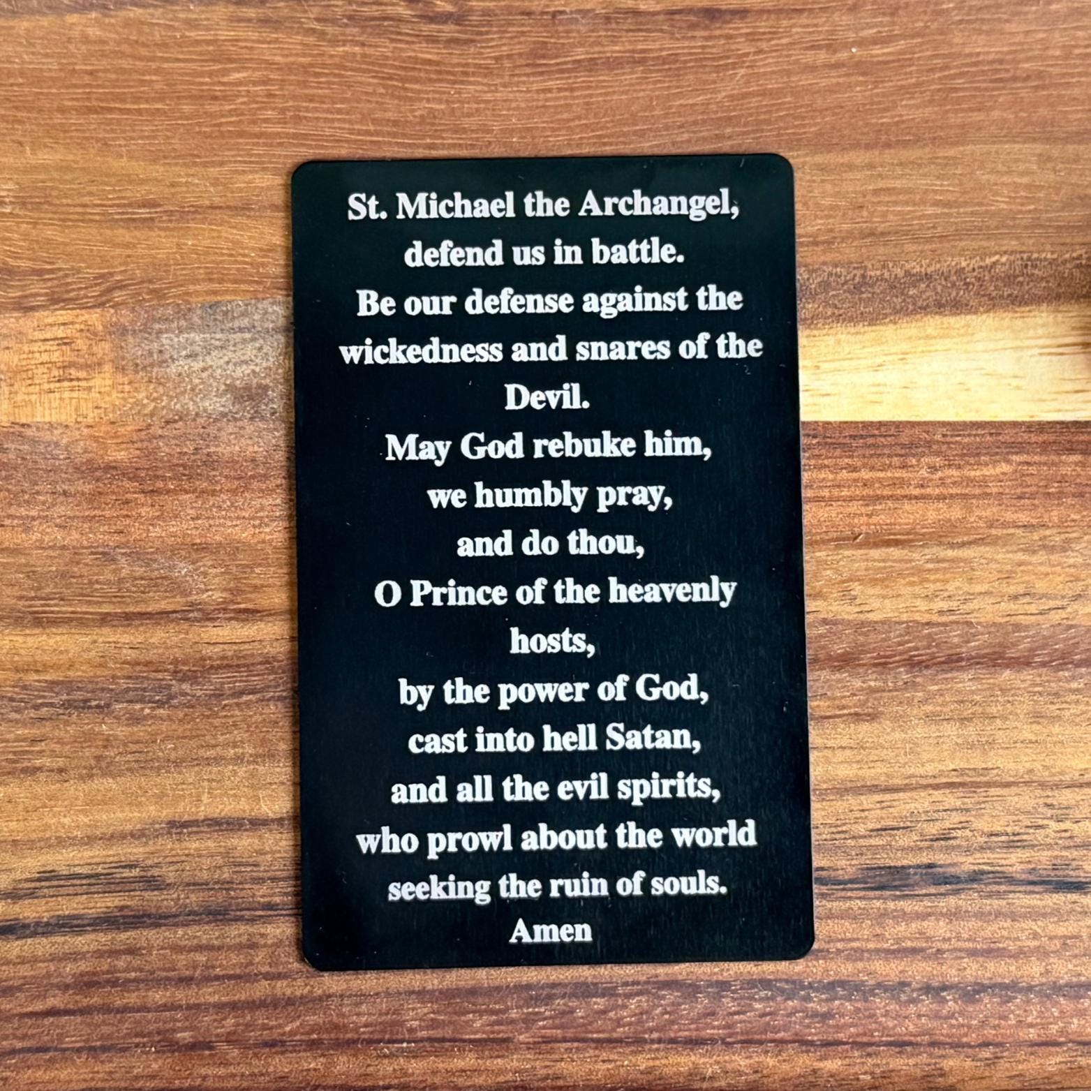Metal Prayer Card Wallet Sized Catholic Protection Prayer Devotional ...