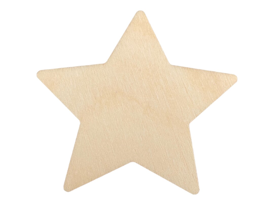 Birch Plywood Star Craft Blanks: Laser Cut Wood Stars (79mm, 10 Pc) - Etsy