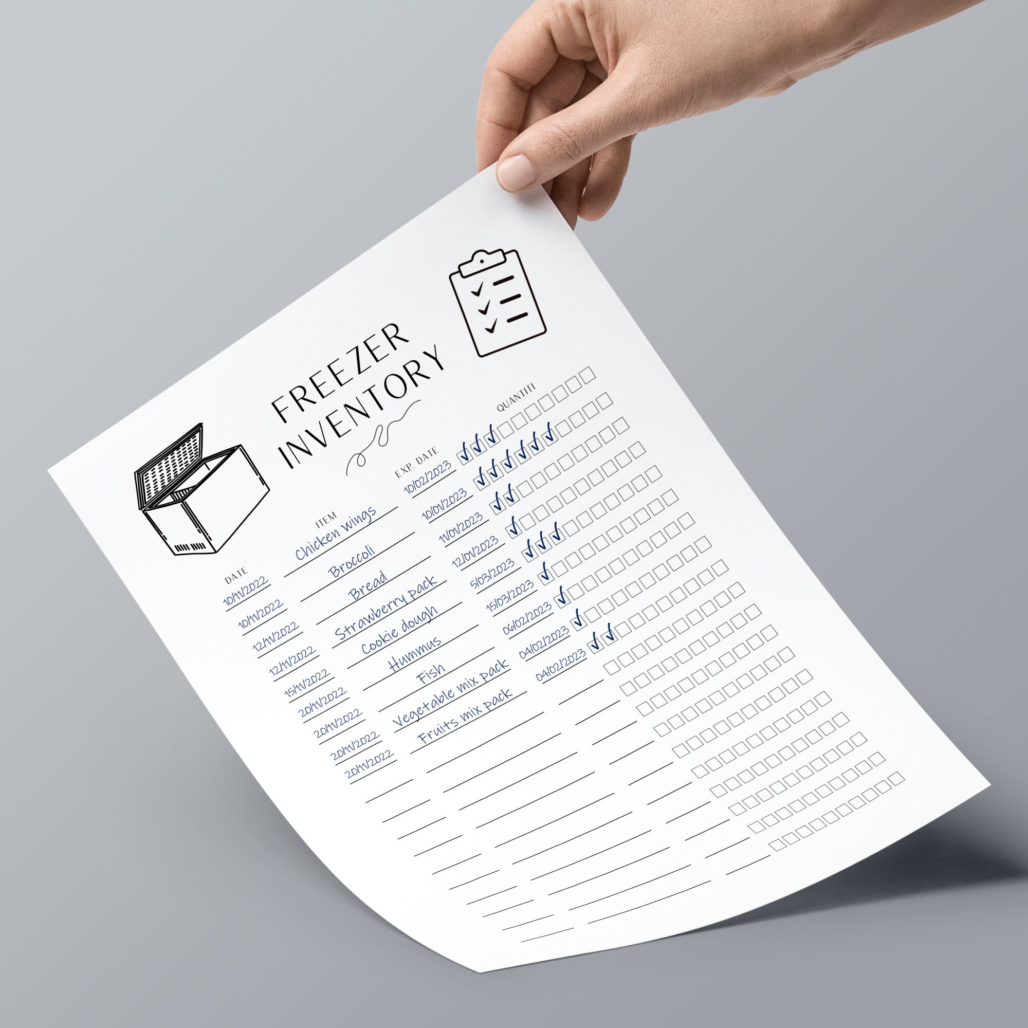 Inventory Pack Frezeer Inventory Editable and Printable PDF File ...