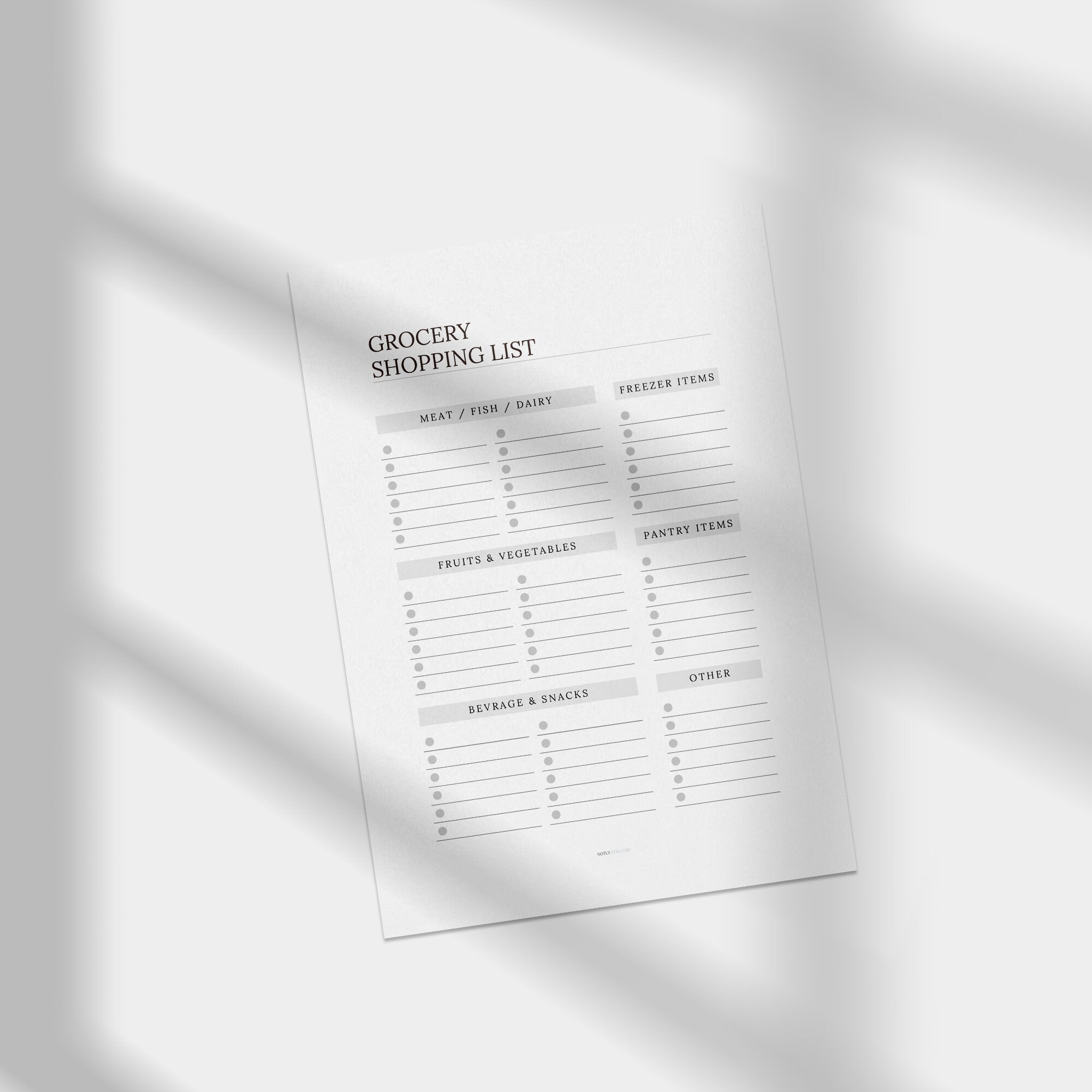 Editable Grocery Shopping List Printable PDF File Simplify - Etsy