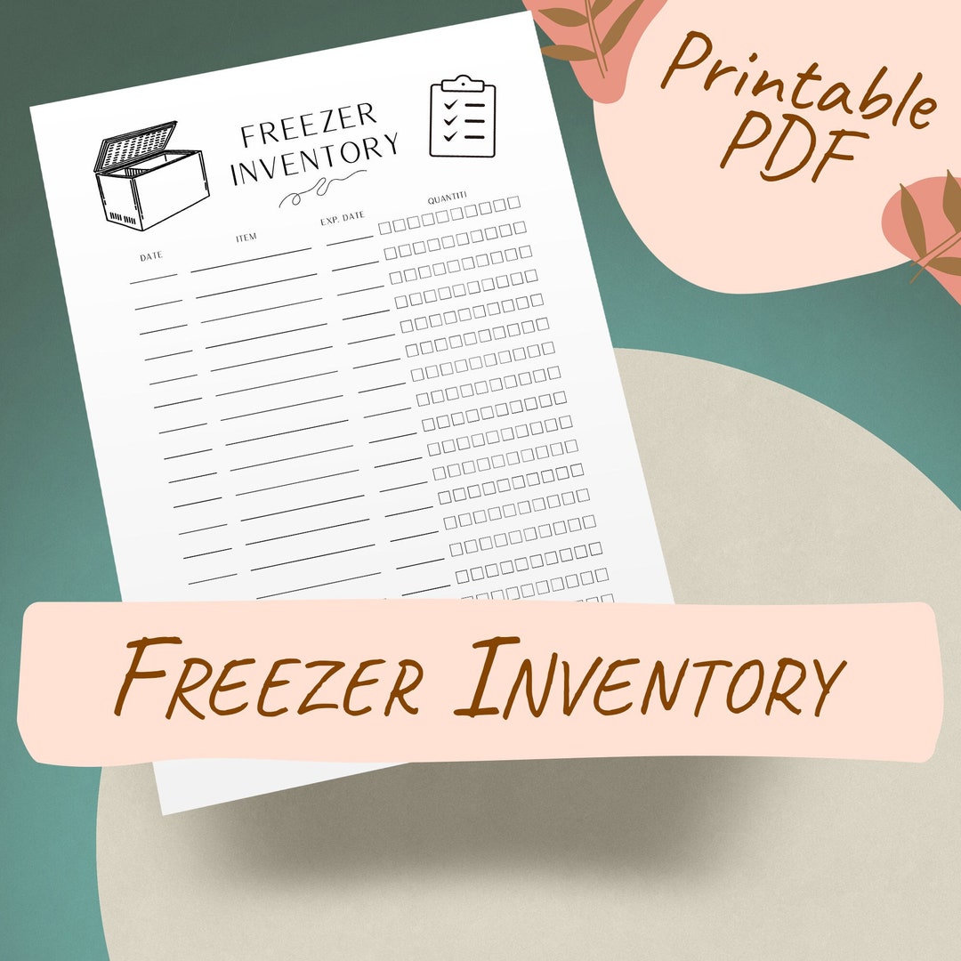 Inventory Pack Frezeer Inventory Editable and Printable PDF File ...
