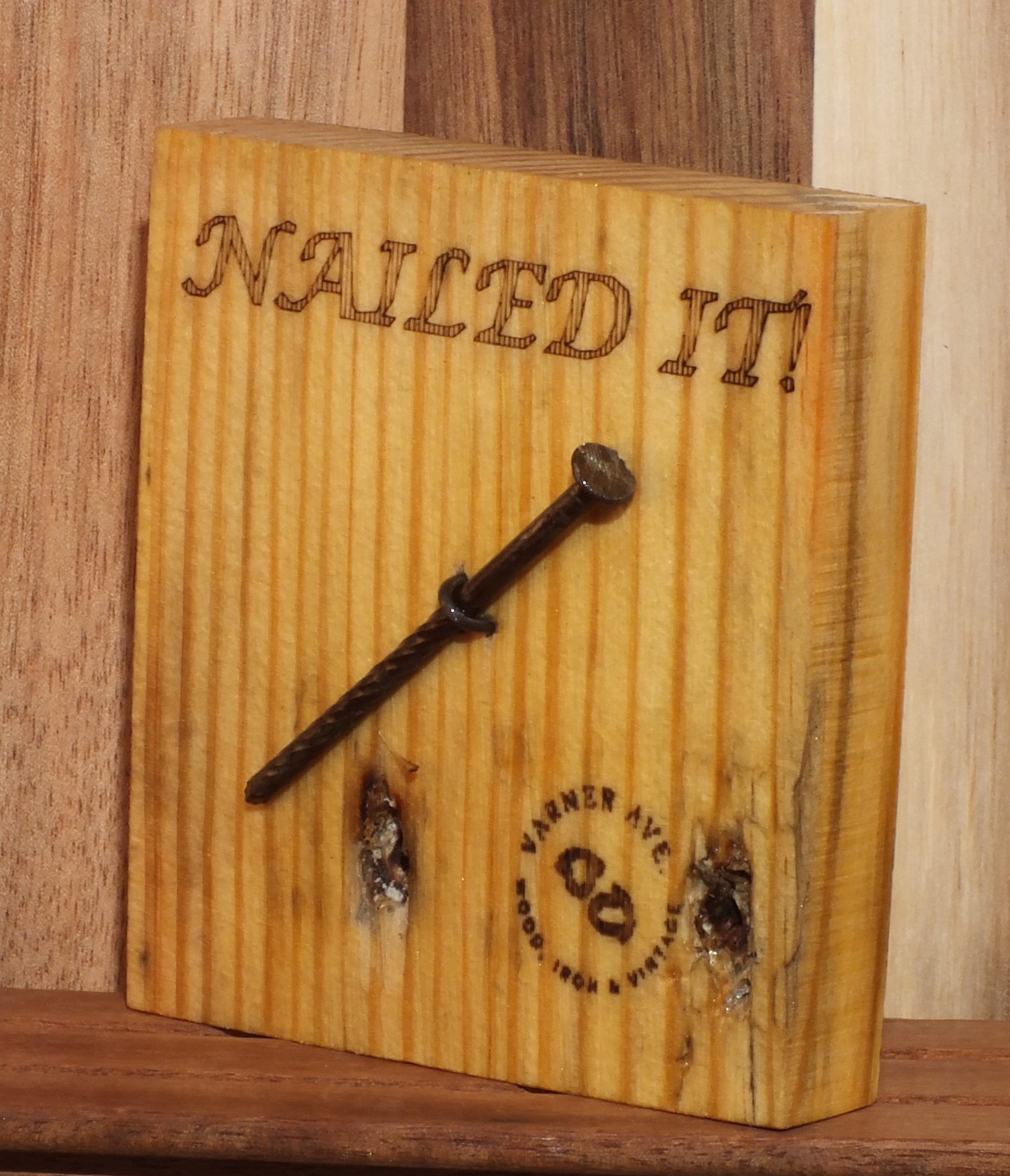 Repurposed Natural Nailed It Award - Etsy