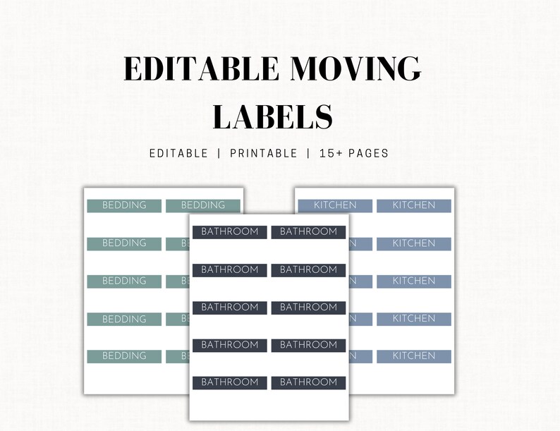 Personalized Moving Labels | DIY Organization Kit | Customizable 2"x4 ...