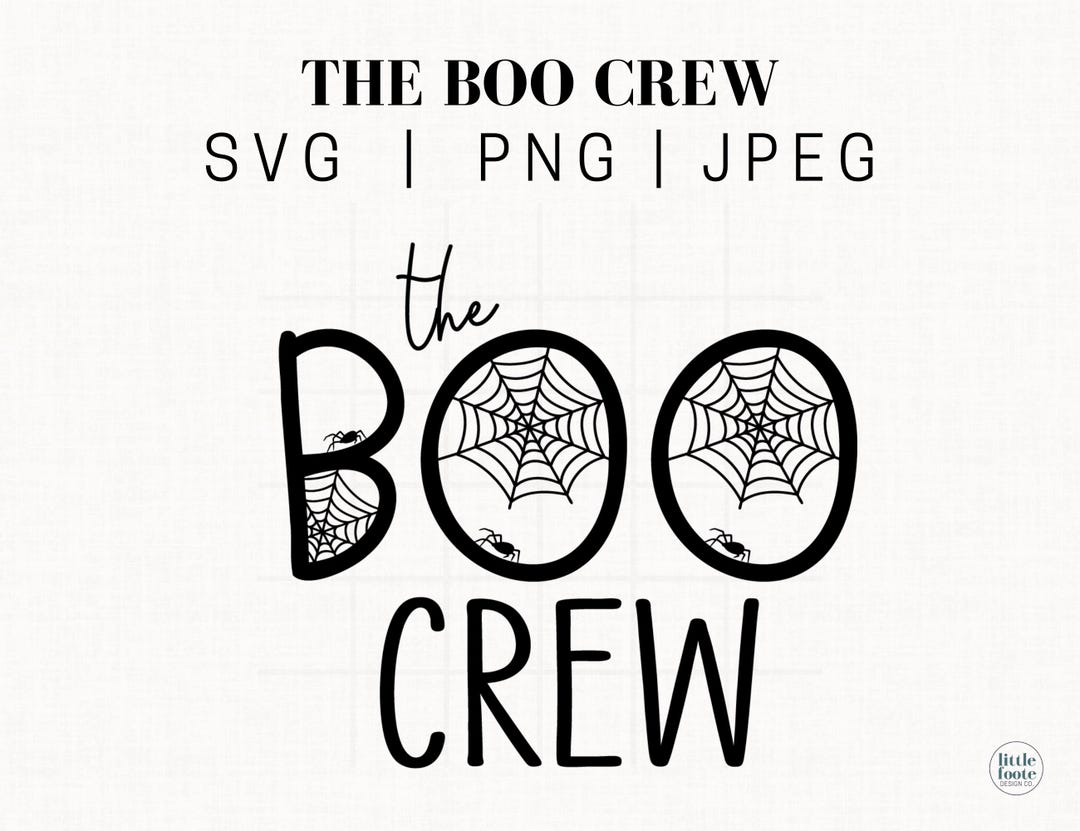 The Boo Crew SVG Spooky Boo Crew SVG/PNG Fun Halloween Clipart - Etsy