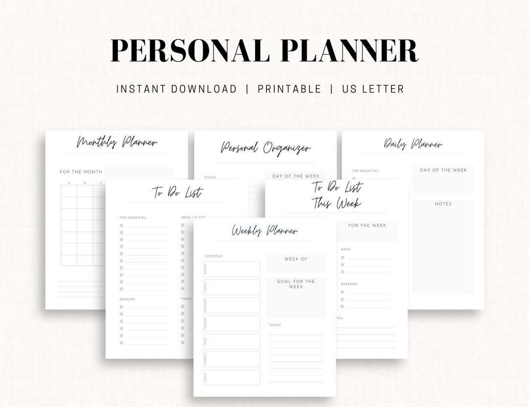 Mini Planner Bundle | Personal Development Planner | Instant Download ...