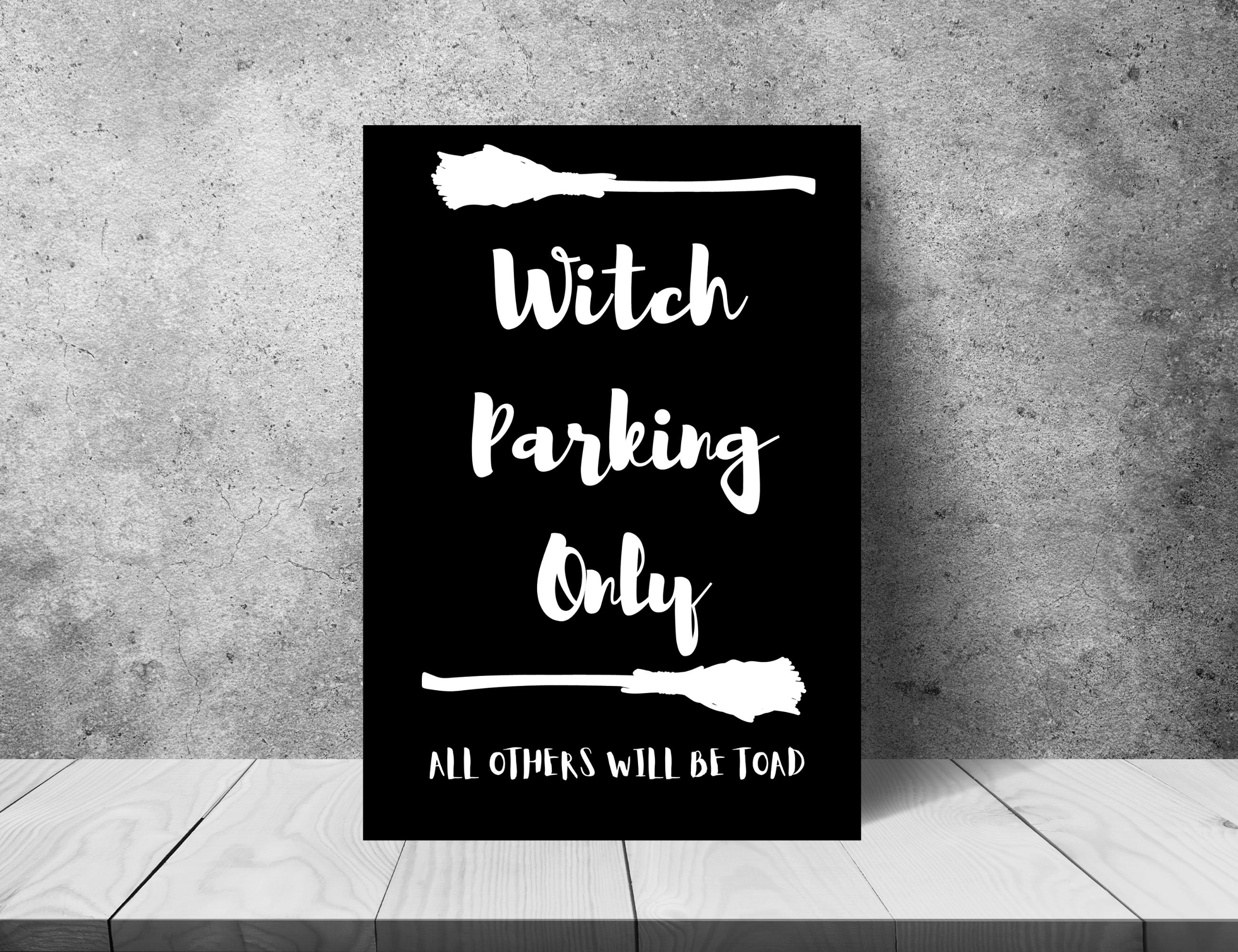 Whimsical Witch Parking Only Sign | Fun Halloween Printable Bundle | US ...
