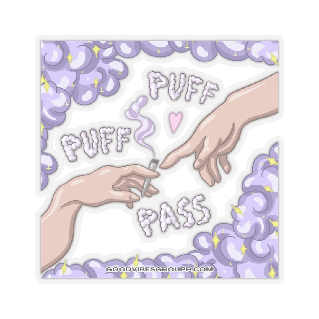 Sticker Puff Puff Pass - White Kiss-cut Stickers - 4 Sizes Available ...