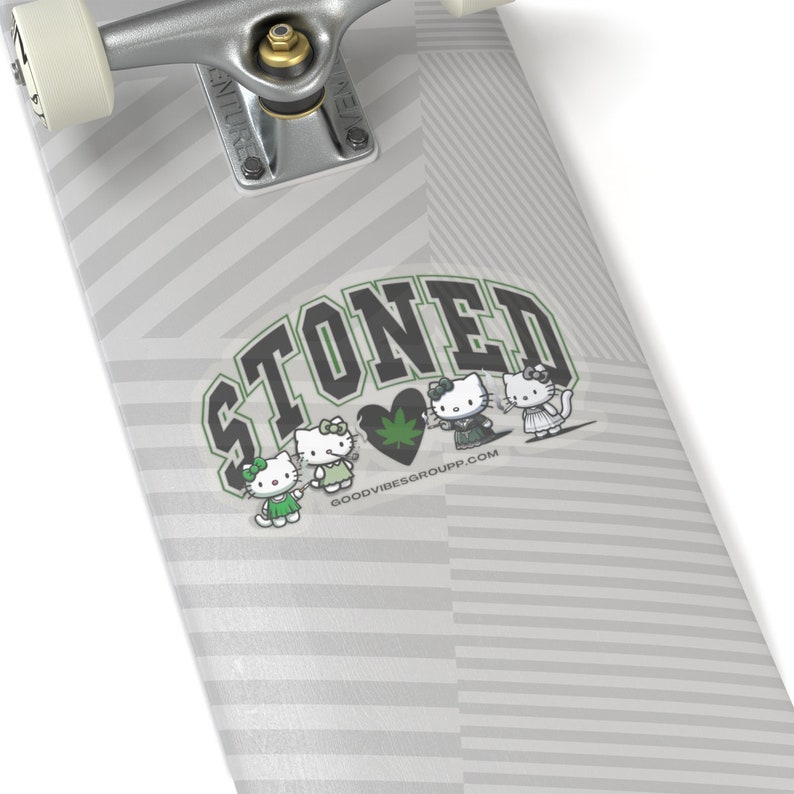 Stoned Cats Sticker White or Transparent Kiss-cut Stickers 4 Sizes ...