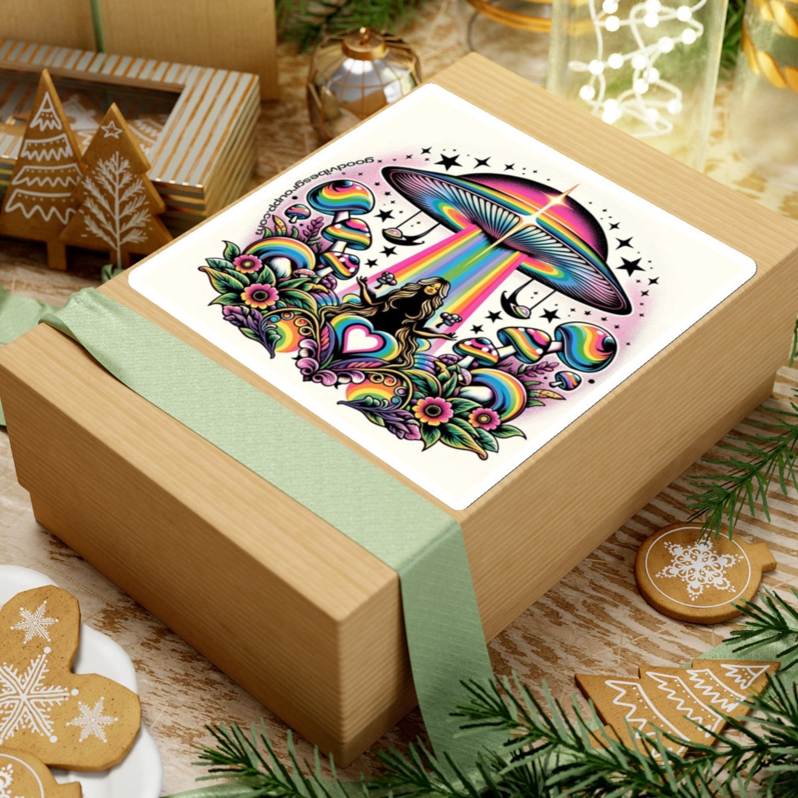 Rainbow UFO Sticker - Kiss-cut Sticker - Kesha Rainbow Album ...